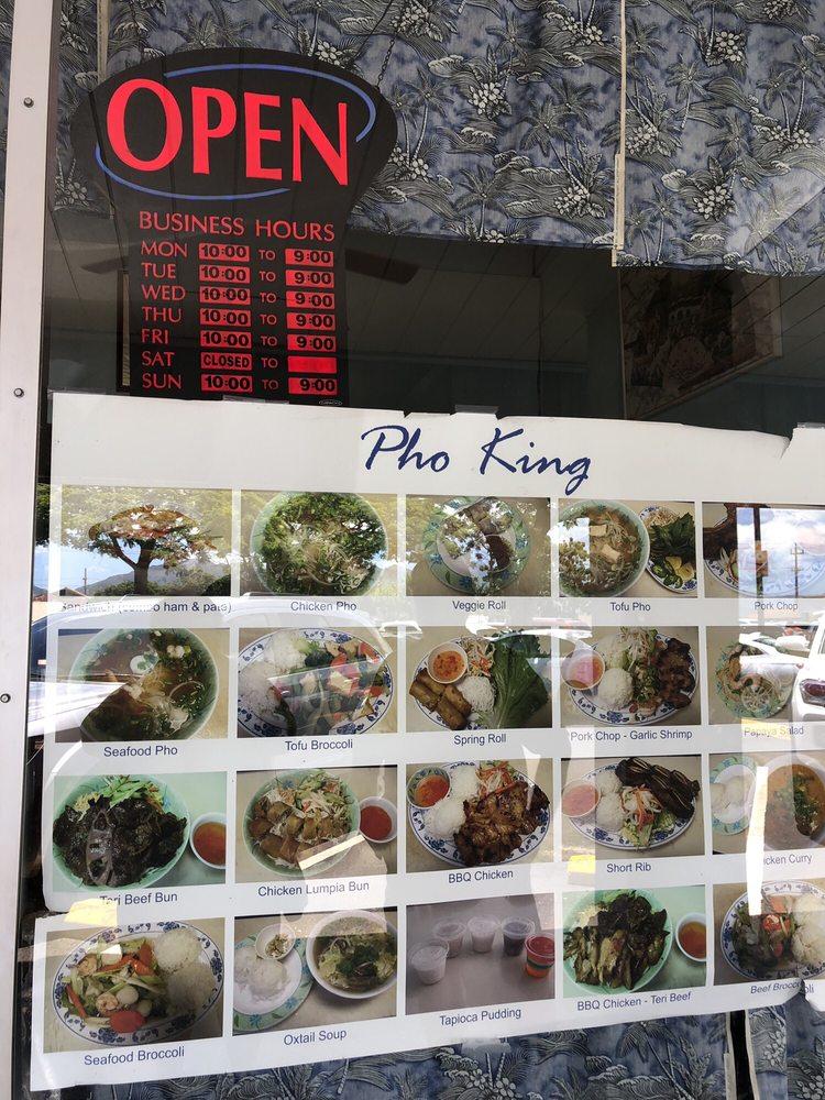 Menu at Phở King Vietnamese Restaurant, Wahiawa