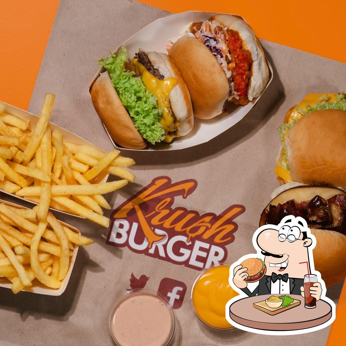KRUSH BURGER restaurant, Sharjah, 8F8F+X7 - Restaurant menu and reviews