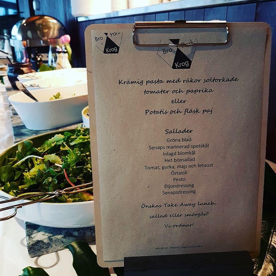 Menu at Bro Park Krog restaurant, Bro
