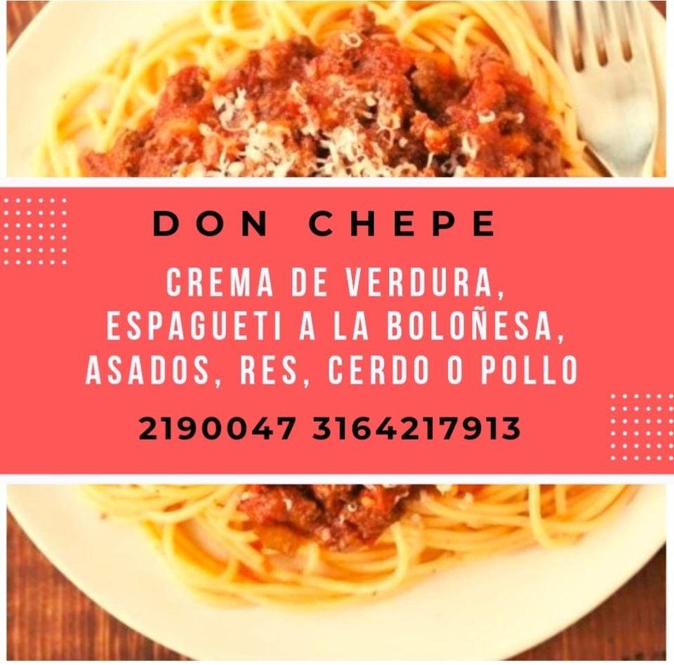 Menu at Don Chepe cafe, Sevilla