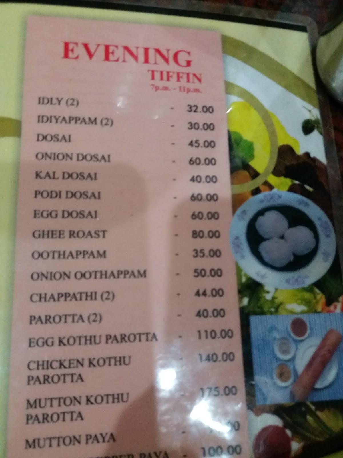 Menu at Amala Chettinad Mess, Chennai, Ap 785
