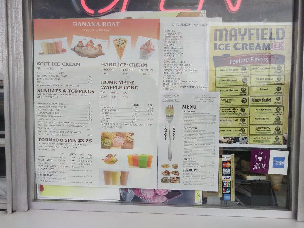 Menu at Banana Boat restaurant, Winter Haven