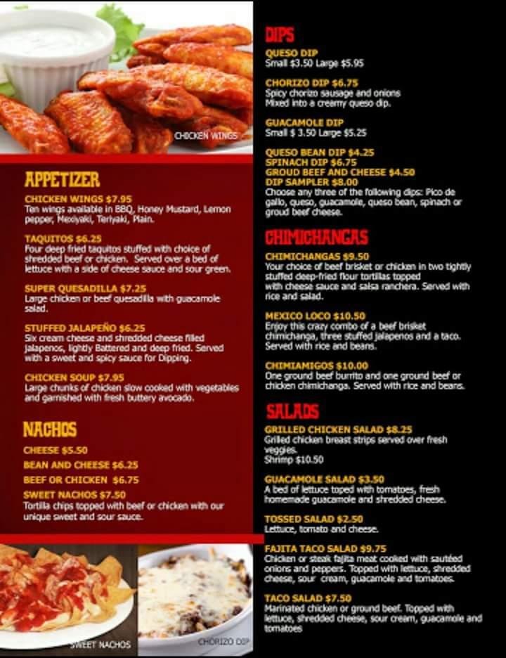 Menu at El Toro Bar & Grill, Orangeburg