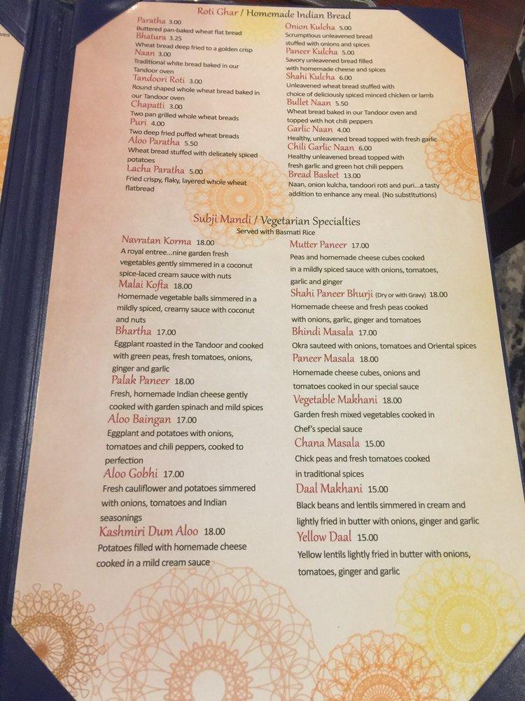 Menu at Palace Of Asia restaurant, Hamilton Township