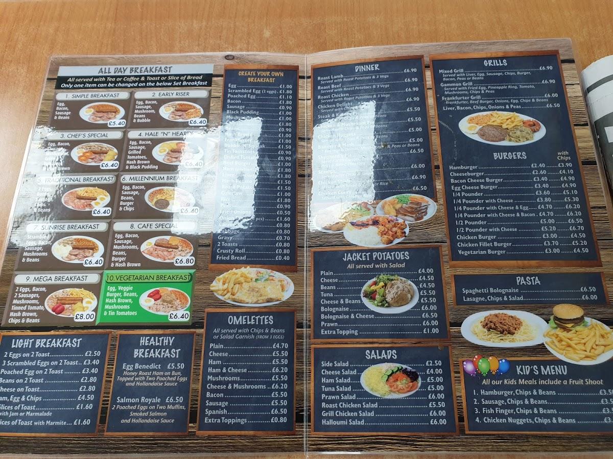 Menu at Sunshine Cafe, Belvedere, 104A Parsonage Manorway