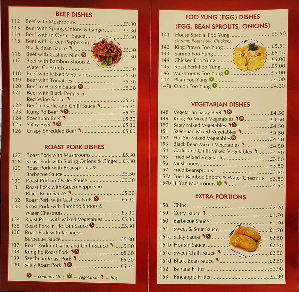 Menu at China City Chinese Take Away Stonehouse restaurant, Stonehouse