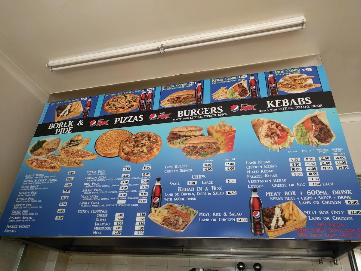 Menu at Istanbul Kitchen restaurant, Ashfield