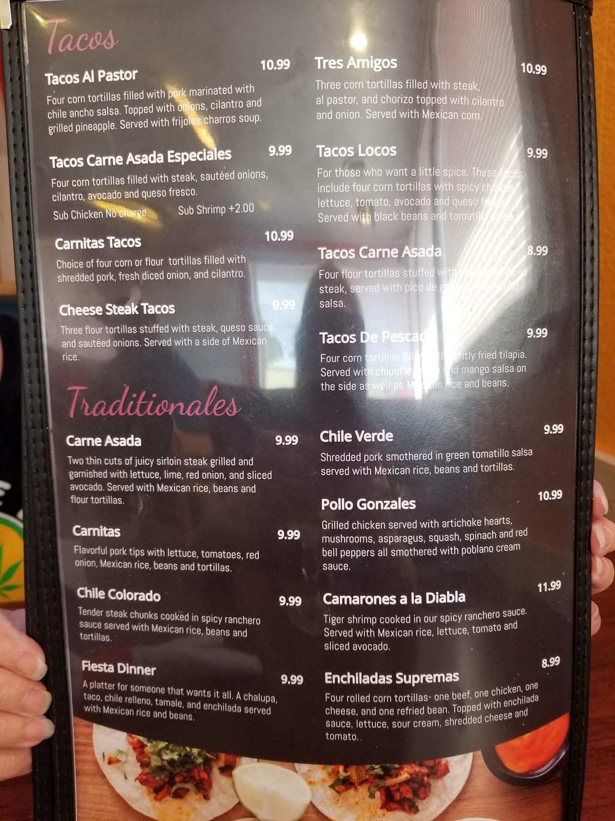 Menu at Lupitas Mexican Restaurant, Kennett