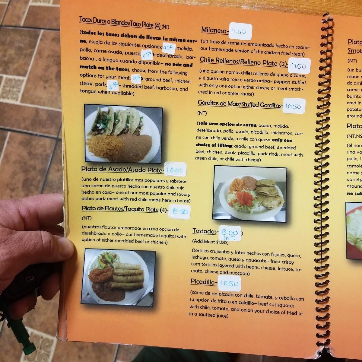 Menu at Restuarante El Dorado restaurant, Artesia