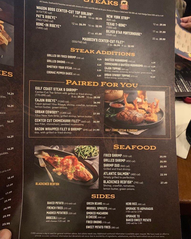 Menu at Saltgrass Steak House steakhouse, The Colony, State Hwy 121