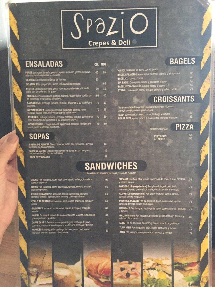 Menu at Spazio cafe, Rosarito, René Ortiz C. 24