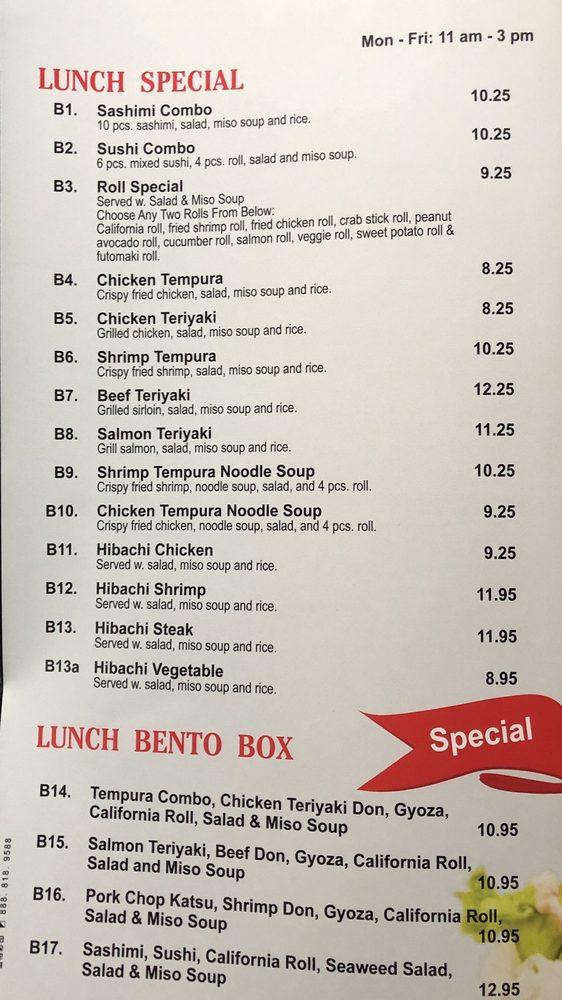Menu at Tokyo Cuisine - Kokomo restaurant, Kokomo
