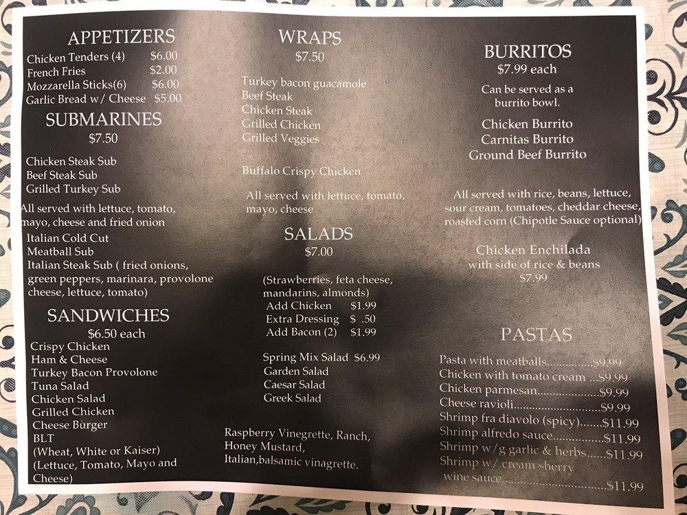 Menu at Fuentes Cafe, Lutherville-Timonium