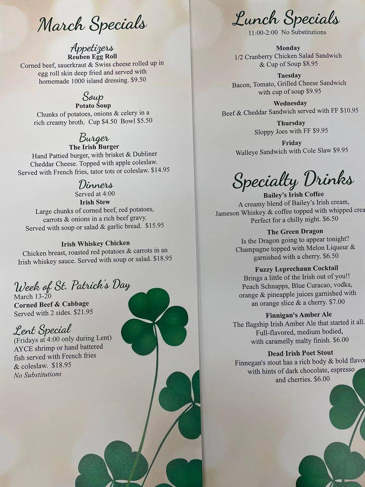 Menu at Bites Pub & Grub, Pine River