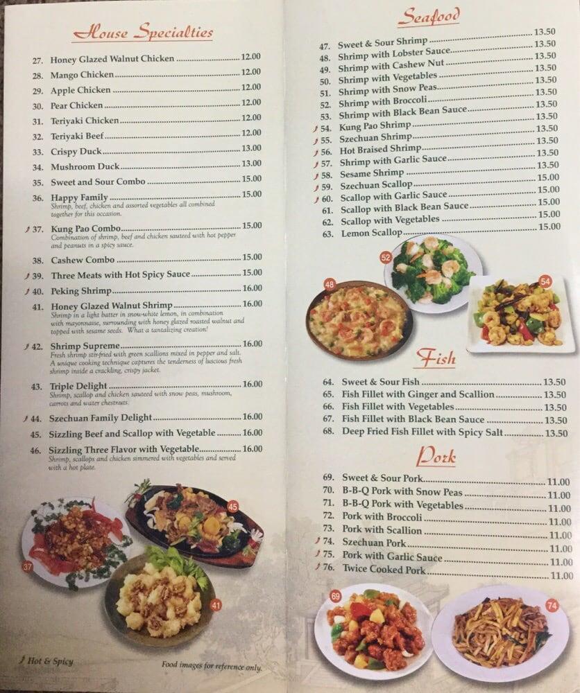 Menu at Full House Chinese Restaurant, Mills