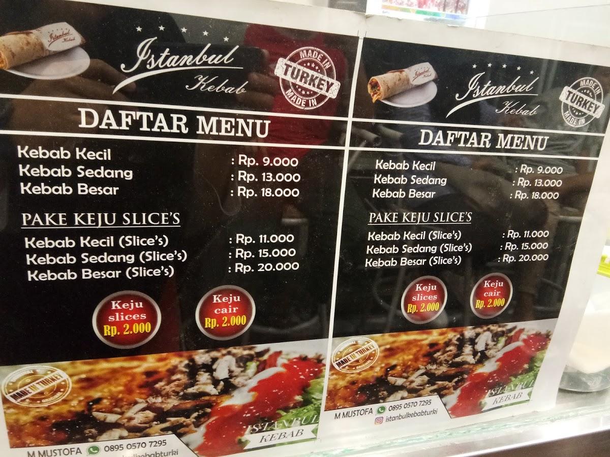 Menu at Istanbul Kebab, Central Jakarta, 4.Jalan Krekot Bunder Raya.47