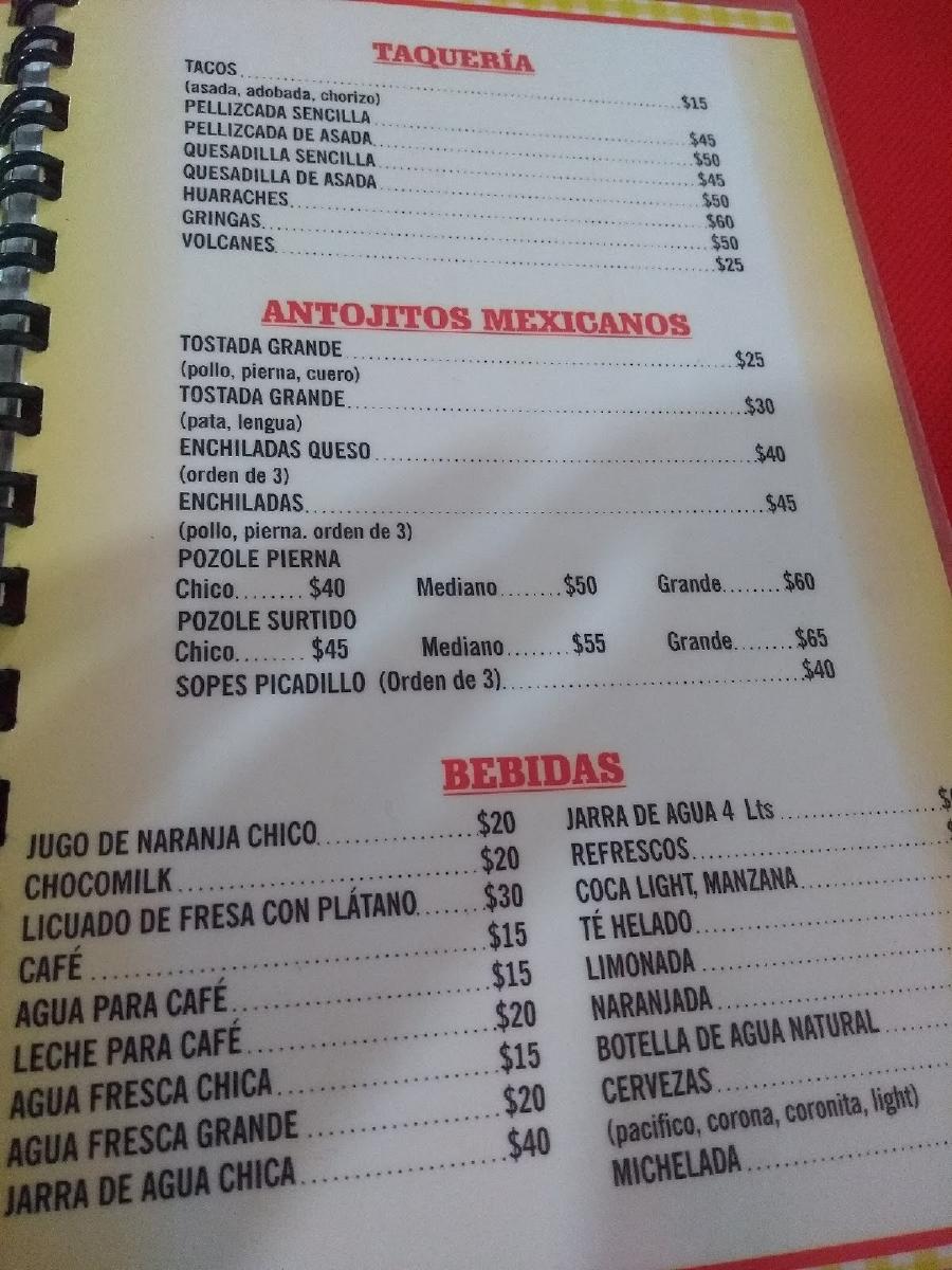 Menu at Restaurante Itzae, Rincón de Guayabitos