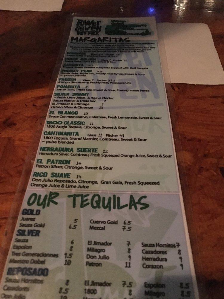 Menu at Tower 7 Baja Mexican Grill BBQ, Wrightsville Beach