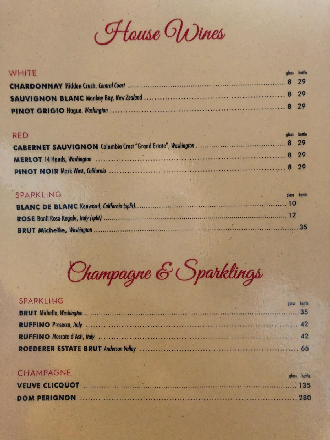 Menu at Chez Kenzo Bar And Grill, Honolulu