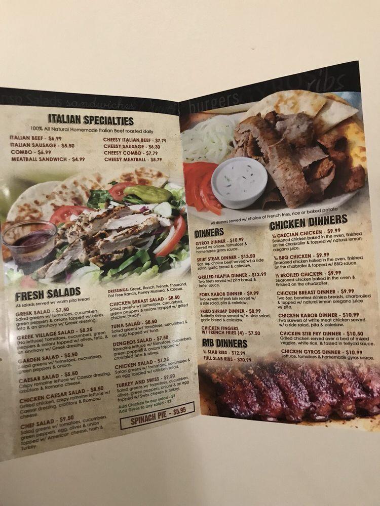 Menu at Dengeos - Skokie BBQ, Skokie, Main St