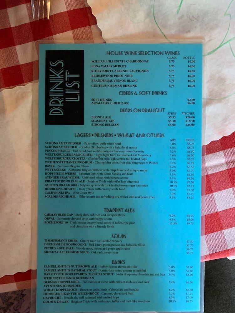 Menu at Dutch Garden Restaurant, Santa Barbara