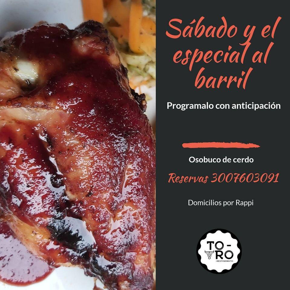 Menu at Toro Restaurante (Laureles), Medellín
