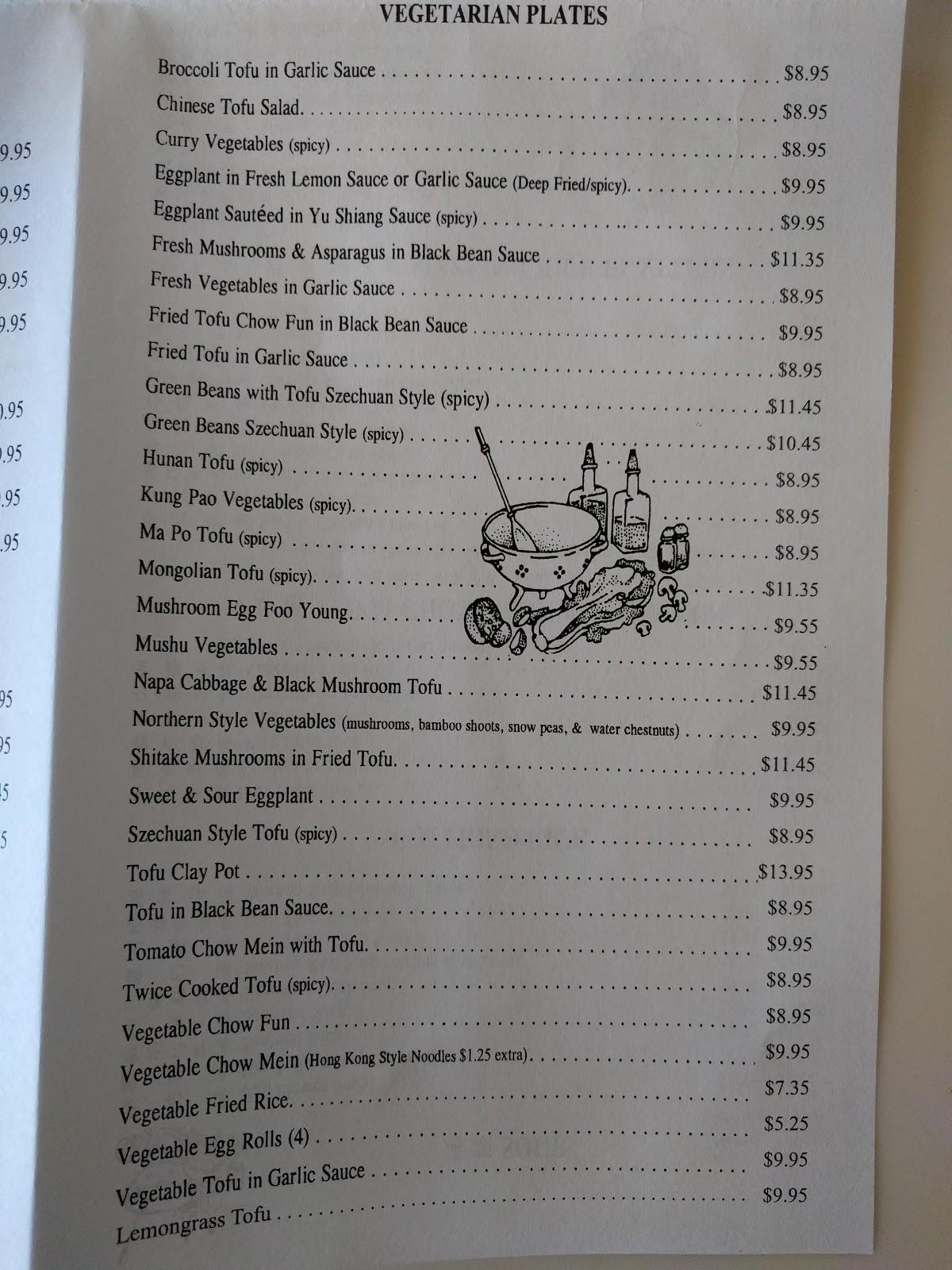 Menu at Happy Dragon restaurant, Monterey, N Fremont St