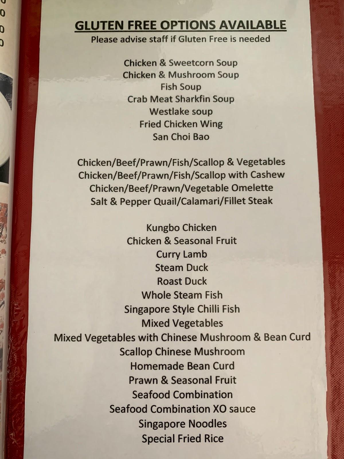 Menu at New Inverloch Palace fast food, Inverloch