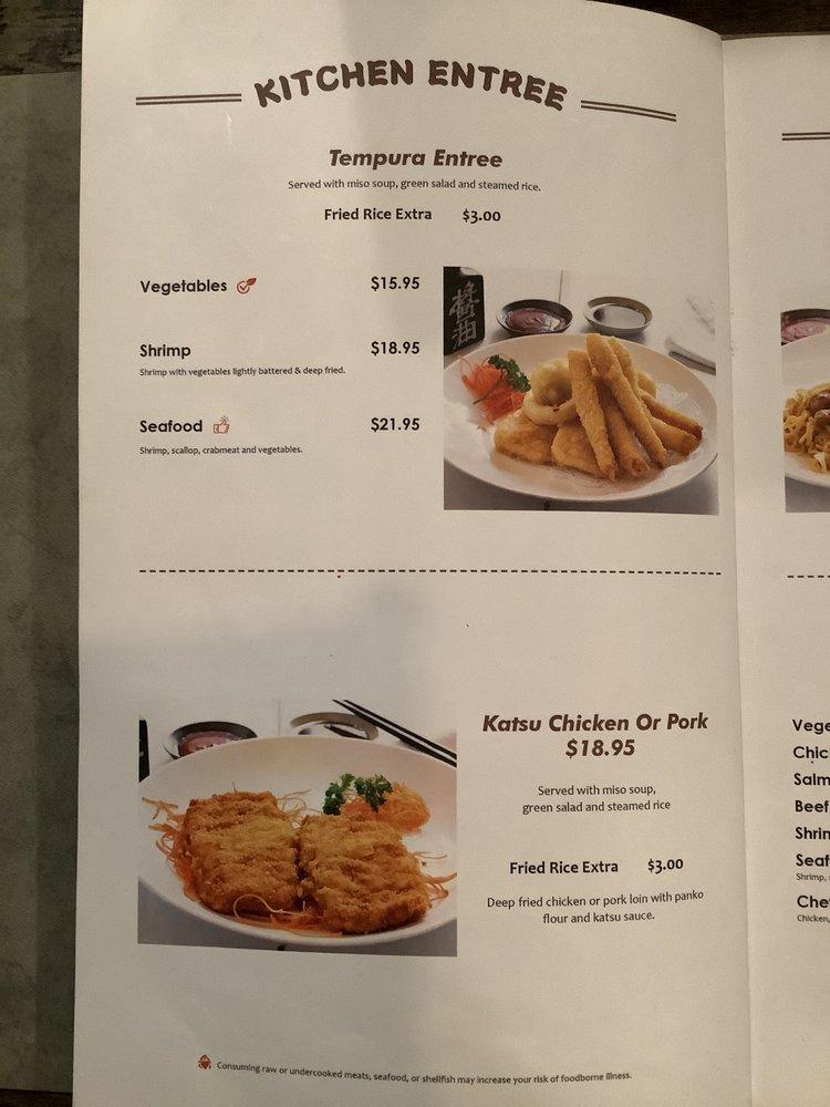 Menu at Sumo Japanese Steakhouse & Sushi Restaurant, Wenatchee