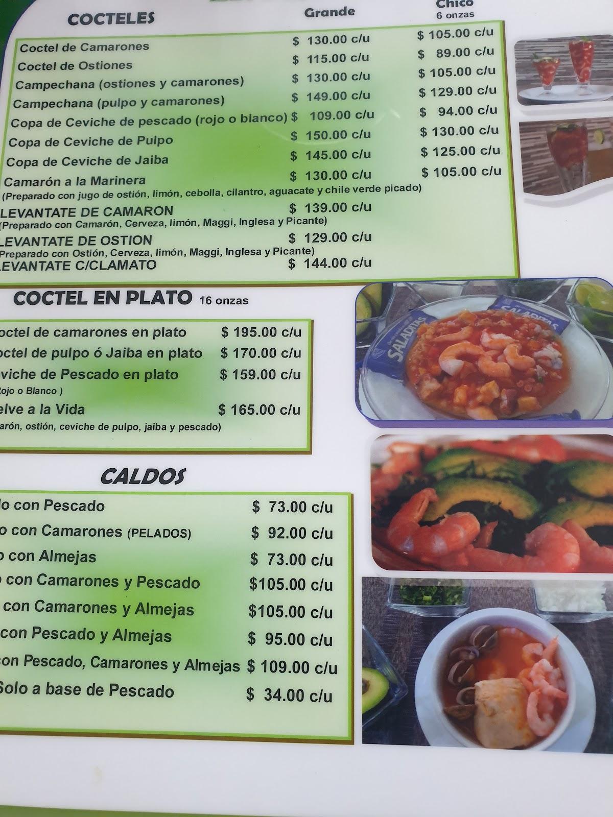 Carta del restaurante Mariscos Don Panchito, Ciudad del México ...
