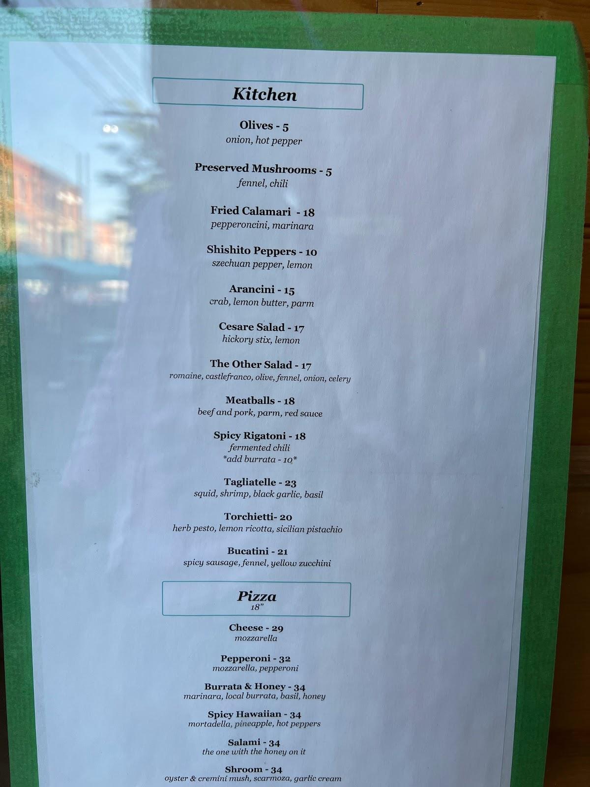 Menu at Superpoint pub & bar, Toronto