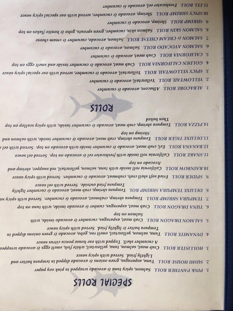 Menu at Goleta Sushi House restaurant, Goleta