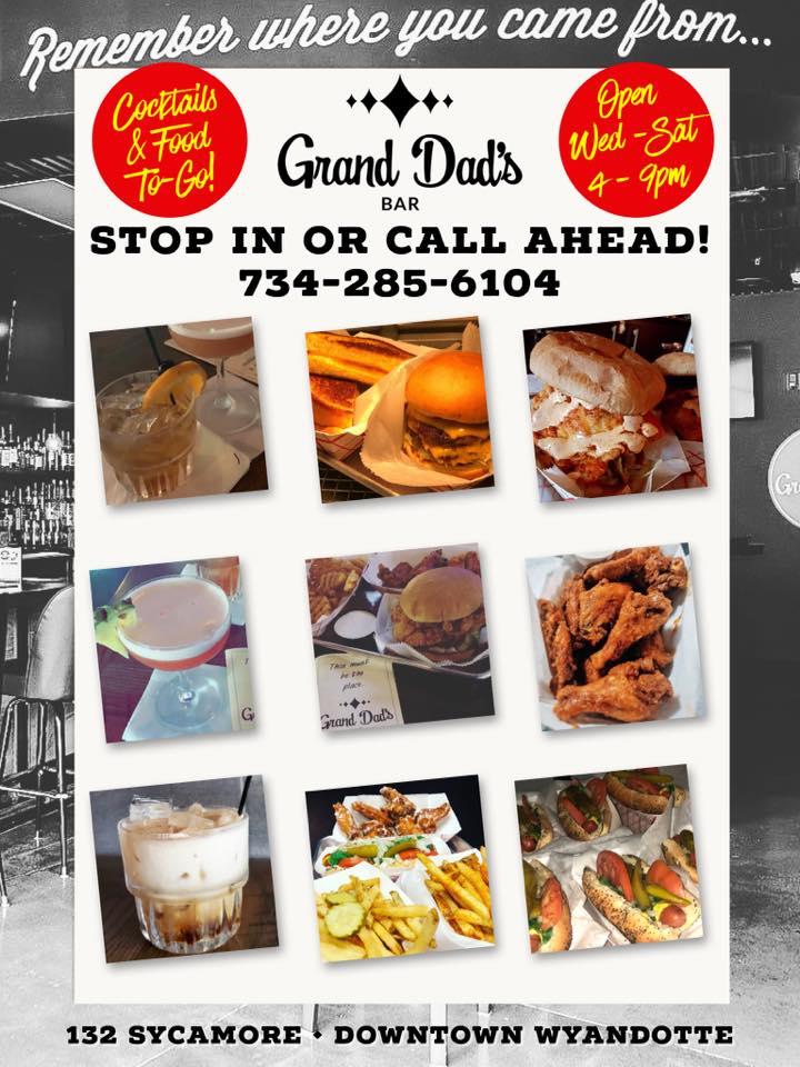 Carta de Grand Dad's Bar, Wyandotte