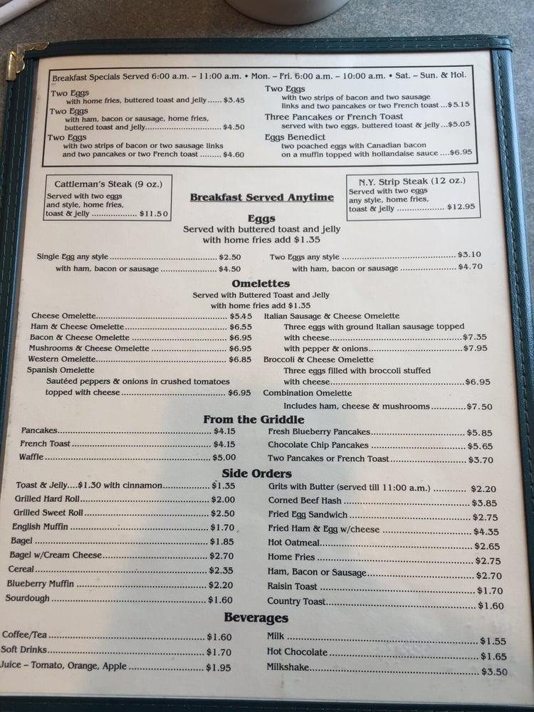 Menu at Mt Hope Family Diner restaurant, Rochester