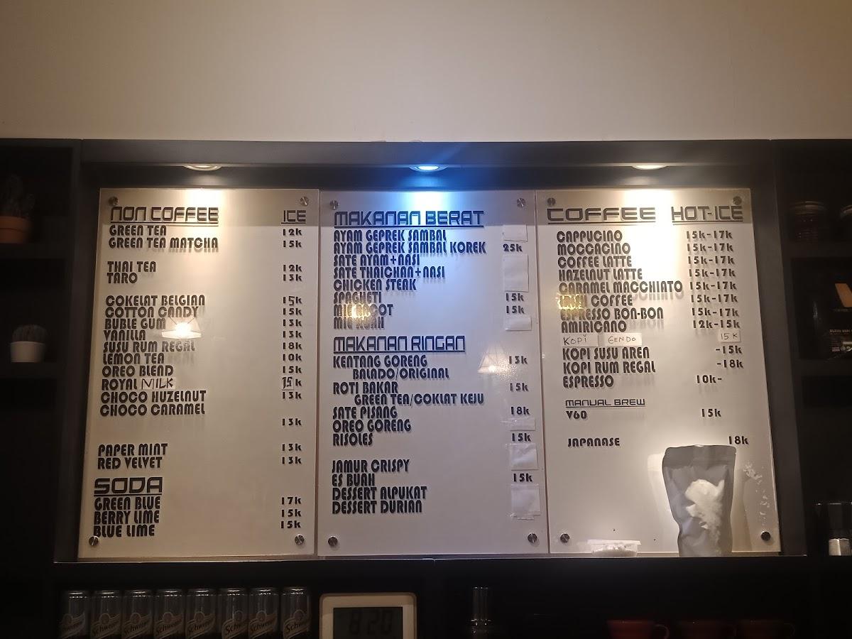 Menu at ROYAL COFFEE, Indonesia, Jl. Soekarno Hatta sebelah timur lap ...