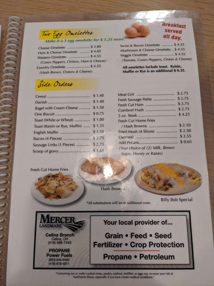 Menu at The Fountain Restaurant, Celina, 116 W Market St