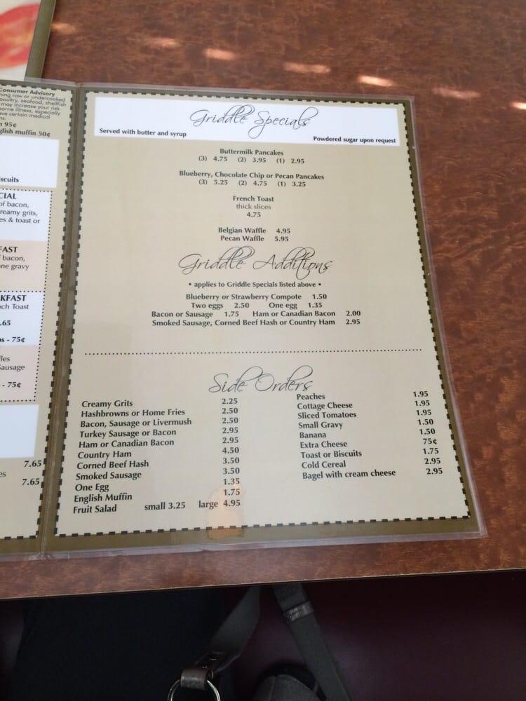 Menu at Tryon House restaurant, Charlotte, 215 E Exmore St