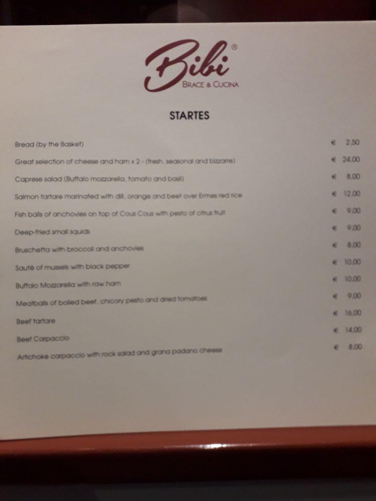 Menu at Bibi Brace,Cucina & Pizza BBQ, Rome