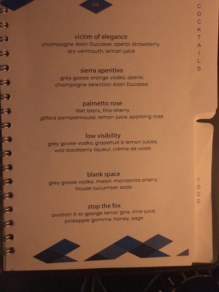 Menu at Skyfall Lounge pub & bar, Las Vegas