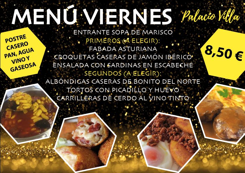 Menu at Cafeteria Restaurante Palacio Villa, Langreo