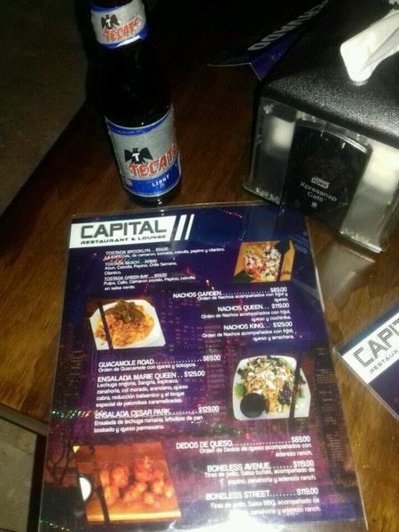 Menu at Capital Restaurant & Lounge, Culiacán