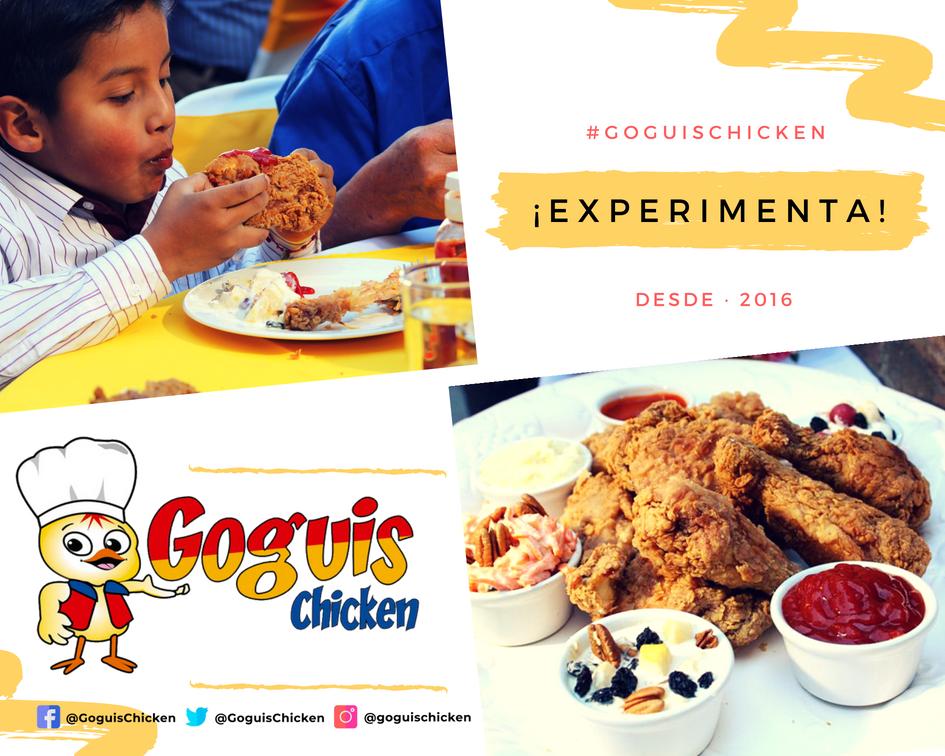Menu at Goguis Chicken restaurant, Mexico City