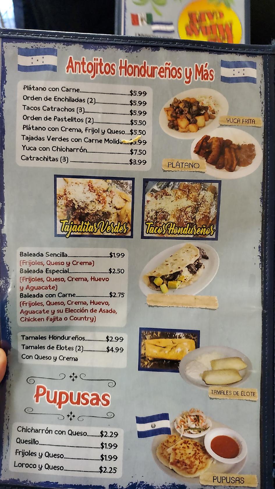 Menu at Las Minas Cafe, San Antonio, Blanco Rd