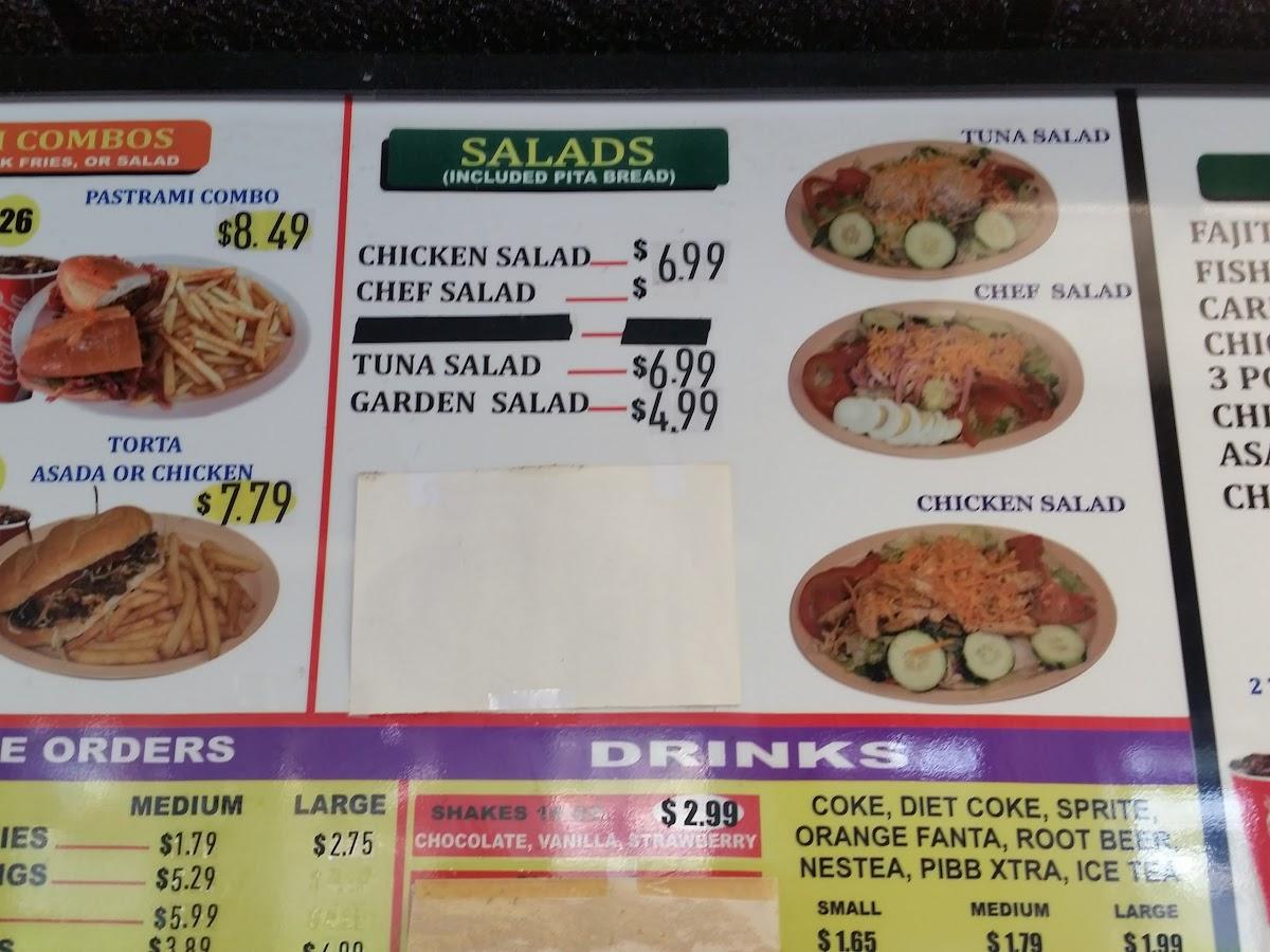 Menu at Luis Burgers restaurant, Bakersfield