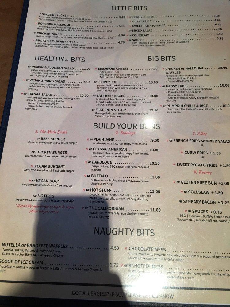 Menu at The Fat Walrus pub & bar, London