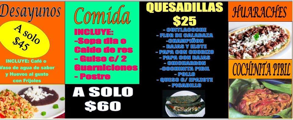 Menu at Las Quekas restaurant, Monterrey, Av Garza Sada