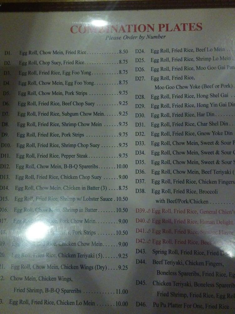 Menu at Cathay Garden restaurant, East Greenwich