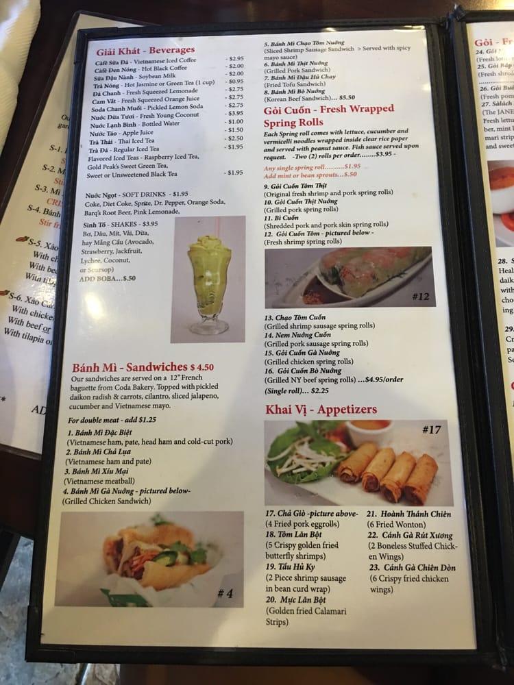 Menu at Pho Bar, Rio Rancho, Southern Blvd SE