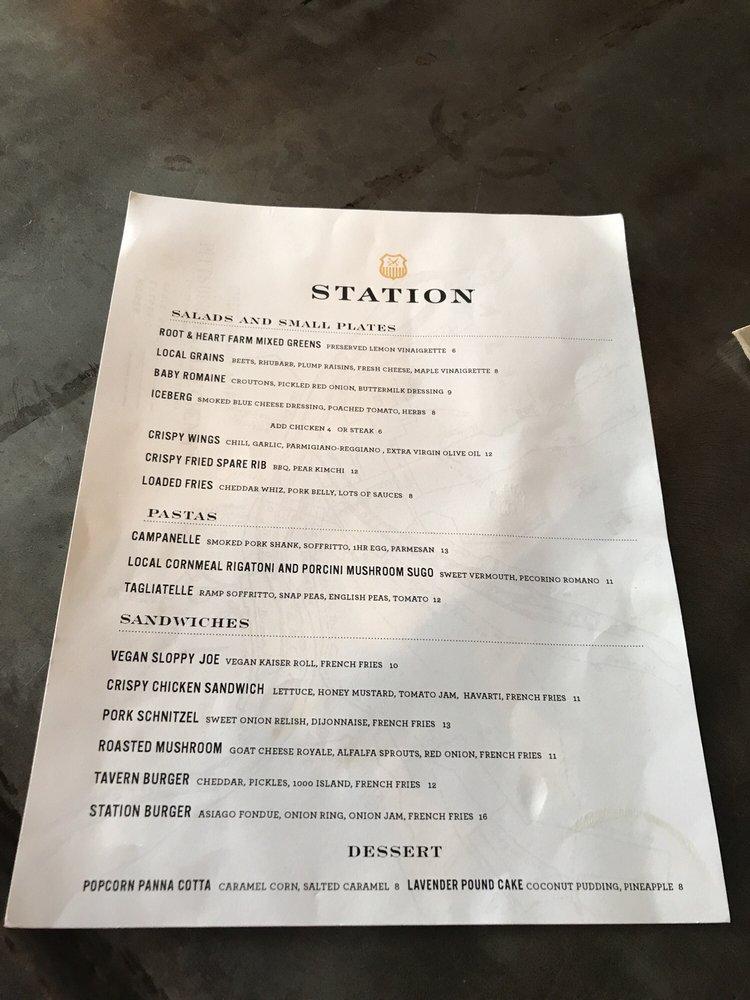 Menu at STATION pub & bar, Pittsburgh, Liberty Ave