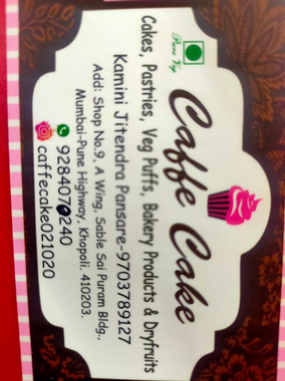 Menu at Cafe Cake, Khopoli